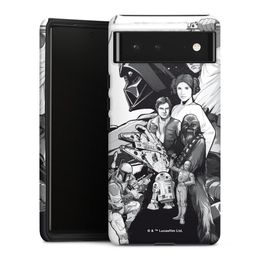 DeinDesign Google Pixel 6 Handy Panzer Handyh&uuml;lle robuste Outdoor H&uuml;lle Schutzh&uuml;lle matt Star Wars Official Licensed Product Darth Vader Tough Case