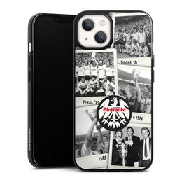 DeinDesign iPhone 13 Handy Silikon H&uuml;lle Case schwarz Handyh&uuml;lle Retro Official Licensed Product Eintracht Frankfurt
