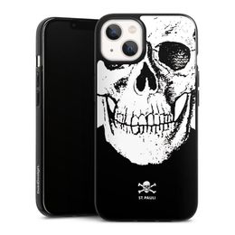 DeinDesign iPhone 13 Handy Silikon H&uuml;lle Case schwarz Handyh&uuml;lle Totenkopf Fc St. Pauli Official Licensed Product