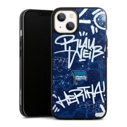 DeinDesign iPhone 13 Handy Silikon H&uuml;lle Case schwarz Handyh&uuml;lle Official Licensed Product Hertha Bsc Graffiti