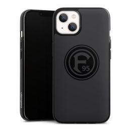 DeinDesign iPhone 13 Handy Silikon H&uuml;lle Case schwarz Handyh&uuml;lle F95 Fortuna D&uuml;sseldorf Logo