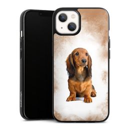 DeinDesign iPhone 13 Handy Silikon H&uuml;lle Case schwarz Handyh&uuml;lle Pet Dachshund Dog