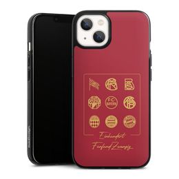 DeinDesign iPhone 13 Handy Silikon H&uuml;lle Case schwarz Handyh&uuml;lle Merchandise Fc Bayern M&uuml;nchen Fcb 125 Jahre