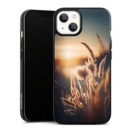 DeinDesign iPhone 13 Handy Silikon H&uuml;lle Case schwarz Handyh&uuml;lle Sun Pampasgras Nature