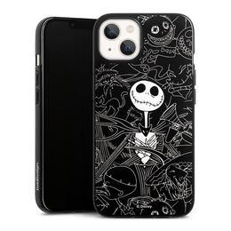 DeinDesign iPhone 13 Handy Silikon H&uuml;lle Case schwarz Handyh&uuml;lle Disney Nightmare Before Christmas Halloween