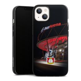 DeinDesign iPhone 13 Handy Silikon H&uuml;lle Case schwarz Handyh&uuml;lle Official Licensed Product Bayer 04 Leverkusen Stadium