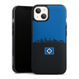 DeinDesign iPhone 13 Handy Silikon H&uuml;lle Case schwarz Handyh&uuml;lle Hsv Skyline Hamburg