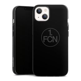DeinDesign iPhone 13 Handy Silikon H&uuml;lle Case schwarz Handyh&uuml;lle 1. Fcn 1. Fc N&uuml;rnberg Logo