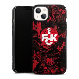 DeinDesign iPhone 13 Handy Silikon H&uuml;lle Case schwarz Handyh&uuml;lle 1. Fc Kaiserslautern 1. Fck Logo