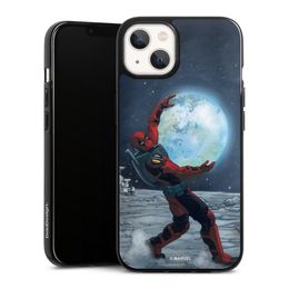 DeinDesign iPhone 13 Handy Silikon H&uuml;lle Case schwarz Handyh&uuml;lle Moon Marvel Deadpool