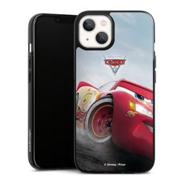 DeinDesign iPhone 13 Handy Silikon H&uuml;lle Case schwarz Handyh&uuml;lle Lightning Mcqueen 95 Official Licensed Product Cars
