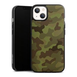 DeinDesign iPhone 13 Handy Silikon H&uuml;lle Case schwarz Handyh&uuml;lle Camouflage Tarnmuster Army