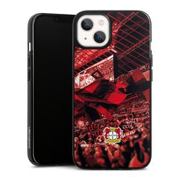 DeinDesign iPhone 13 Handy Silikon H&uuml;lle Case schwarz Handyh&uuml;lle Merchandise Official Licensed Product Bayer 04 Leverkusen