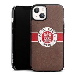 DeinDesign iPhone 13 Handy Silikon H&uuml;lle Case schwarz Handyh&uuml;lle Fc St. Pauli Logo Official Licensed Product