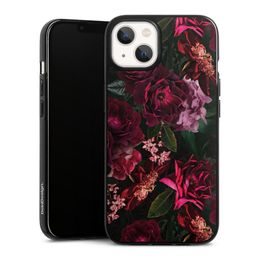 DeinDesign iPhone 13 Handy Silikon H&uuml;lle Case schwarz Handyh&uuml;lle Flowers Blossom Rose