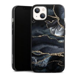 DeinDesign iPhone 13 Handy Silikon H&uuml;lle Case schwarz Handyh&uuml;lle Marble Trends Glitzer
