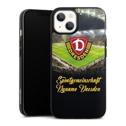 DeinDesign iPhone 13 Handy Silikon H&uuml;lle Case schwarz Handyh&uuml;lle Sg Dynamo Dresden Sgd Official Licensed Product