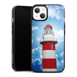 DeinDesign iPhone 13 Handy Silikon H&uuml;lle Case schwarz Handyh&uuml;lle Cloud Lighthouse Sky