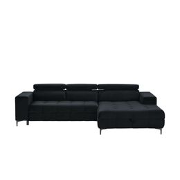Twist Ecksofa aus Mikrofaser Caro schwarz Ma&szlig;e (cm): B: 289 H: 93 T: 175.0 &raquo; M&ouml;bel Kraft