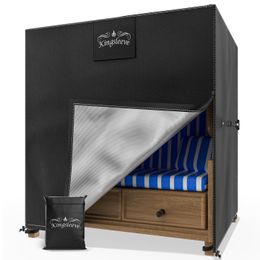 Kingsleeve Abdeckplane Strandkorb Anthrazit 120x90x160/140cm 9100mm Wassers&auml;ule