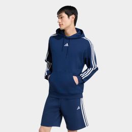 Herren Kapuzensweatshirt "ESSENTIALS 3-STREIFEN FRENCH TERRY HOODIE"team navy blau 2, wei&szlig;, Gr. XXL, adidas Sportswear, Obermaterial: 100% Baumwolle,