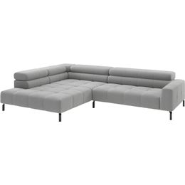 Ecksofa Home Affaire, B:311cm H:71cm T:219cm, grau, 95% Polyester, 5% Nylon, Wohnzimmer, Sofas, "Claya, 311 cm breit, L-Form, inkl.