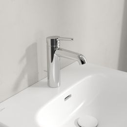 Villeroy & Boch Villeroy und Boch Skyla Waschtischarmatur TVW11600500061 Messing, mit Zugstangen-Ablaufgarnitur, AquaSmart, Chrom