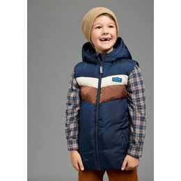 Scout Jungen Steppweste "Colorblocking Weste mit Farbeins&auml;tzen und Fleecefutter"marine, Gr. 104, Web, Obermaterial: 100% Polyester. Fleece: 100%