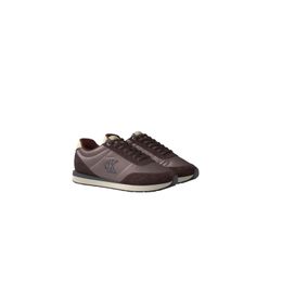 Herren Sneaker "RETRO RUNNER ESS MIX MAT", Calvin Klein Jeans, Gr. 44bordeaux, rot, Leder, Textil, unifarben mit Farbeinsatz, Schuhe, Runner-Sneaker,