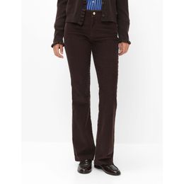 Brax Damen 5-Pocket-Hose "Style SHAKIRA"dunkelbraun, Gr. 21, Web, 75% Baumwolle, 24% Lyocell, 1% Elasthan, Hosen