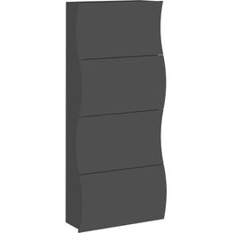 Schuhschrank Home Affaire, B:71cm H:161cm T:27cmanthrazit, FSC-zertifizierter Holzwerkstoff, Flur, Schr&auml;nke, "Schuhschrank mit Klappen /