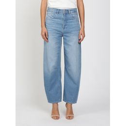 Gang Damen Loose-fit-Jeans "94SARINA"summer stripe, Gr. 32, gestreift, Denim/Jeans, Obermaterial: 100% Baumwolle, Jeans, mit eingewebten Streifen,