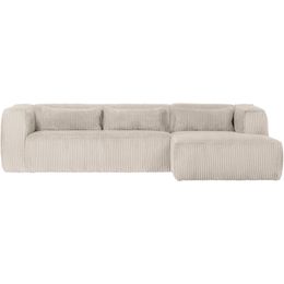 Ecksofa Woood, B:305cm H:73cm T:175cmnatur, Wohnzimmer, Sofas, "Bean Bezug Rechts mit hoher Sitzkomfort, H 73 x B 305 x T 96/175 cm", Ripsstoff,