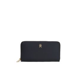Tommy Hilfiger Damen Geldb&ouml;rse "POPETTE LRG ZA NYLON", schwarz, Textil, Basic, Kleinlederwaren, Damen Geldbeutel, Portemonnaie mit