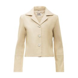 RICANO Damen Lederjacke "Lederjacke Esther"beige, Gr. M, Obermaterial: 100% Lammnappaleder LANA. Futter: 100% Polyester PES., Jacken, Handgefertigt