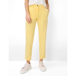 Brax Damen 3/4-Hose "Style MARON S"gelb, Gr. 24, Web, 78% Baumwolle, 19% Lyocell, 3% Elasthan, Hosen