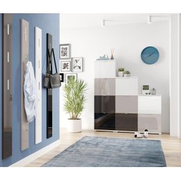 Tchibo - Garderobenpaneel mit silberfarbenen Haken - 15x3x170cm - silber -