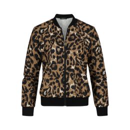 CLOUD 5IVE Damen Bomberjacke "CLOUD 5IVE Cloud 5ive Blouson Bomber Jacket"schwarz, braun, Gr. L, 95% Polyester, 5% Elasthan, Jacken