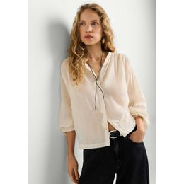 Pepe Jeans Damen Blusentop "blouse JENNIAS SHIRT", beige, Gr. L, 75% Baumwolle, 25% Viskose, Blusen