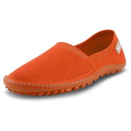 Leguano Damen Barfu&szlig;schuh "FLAIR", Gr. 42, orange, Textil, Schuhe, Slipper, Schlupfschuh mit Logo-Aufn&auml;her an der Ferse