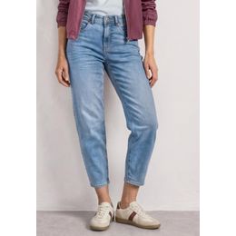Street One Damen Loose-fit-Jeans "Style Karlie"light blau wash, Gr. 28, unifarben, Denim/Jeans, Obermaterial: 63% Baumwolle, 25% Polyester, 10%