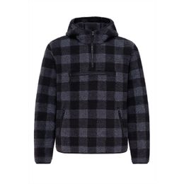 Brandit Herren Strickfleece-Pullover "Brandit Herren Teddyfleece Worker Pullover"schwarz, grau, Gr. M, unifarben, 100% Polyester, Pullover