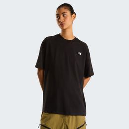 The North Face Damen T-Shirt "W TNF ESSENTIAL SIMPLE DOME OS SS TEE", schwarz, Gr. S, Obermaterial: 100% Baumwolle, Shirts, Oversized Passform, kurze