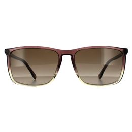 HUGO BOSS Square Mens Braun Grau Braun Gradient Sonnenbrille