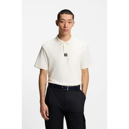 Hugo Herren Poloshirt "Deabono_D Metal Logo"natural103, Gr. XXL, unifarben, Interlock, Obermaterial: 100% Baumwolle, Shirts, Regular Fit, Premium