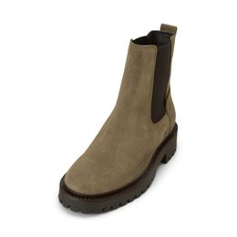 Marc O'Polo MARC O'POLO Damen Chelseaboots "aus weichem Veloursleder", Gr. 36, beige, Obermaterial: 100% Leder, unifarben, Schuhe