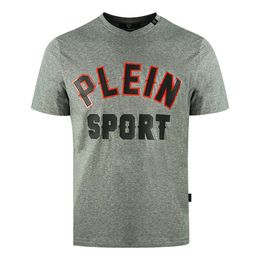 Plein Sport Block-Logo Graues T-Shirt