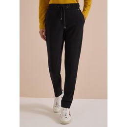 Cecil Damen Stoffhoseschwarz, Gr. XL, unifarben, Stoff, 61% Viskose, 32% Polyamid, 7% Elasthan, Hosen, Middle Waist