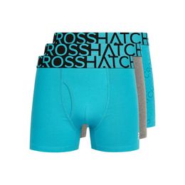 CrossHatch - "Typan" Boxershorts f&uuml;r Herren (3er-Pack) (Petrol)