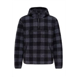 Brandit Herren Strickfleece-Pullover "Brandit Herren Teddyfleece Worker Pullover"schwarz, grau, Gr. XXL, unifarben, 100% Polyester, Pullover